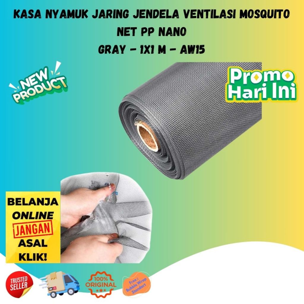 Jual Kawat Nyamuk Kasa Jaring Jendela Ventilasi Mosquito Net PP Nano ...