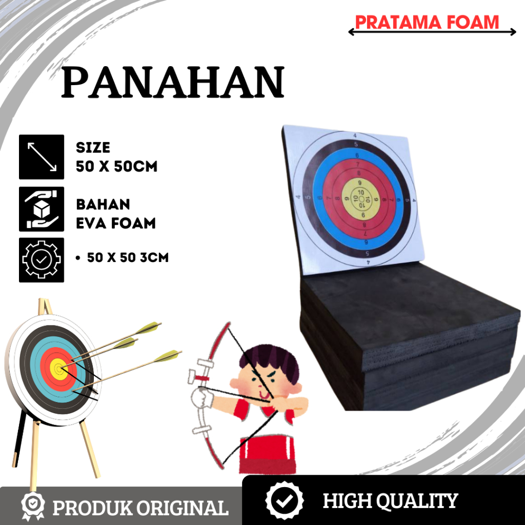 Jual Spon Target Panahan Bantalan Target Panah 50x50cm Eva Archery ...