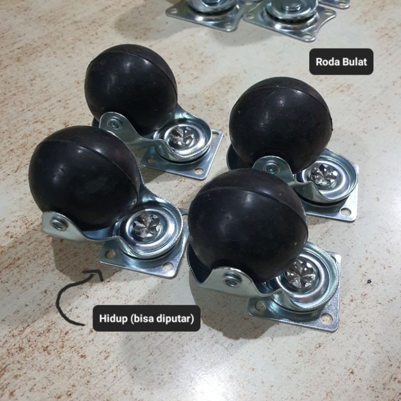 Jual RODA BULAT HITAM KARET | Shopee Indonesia