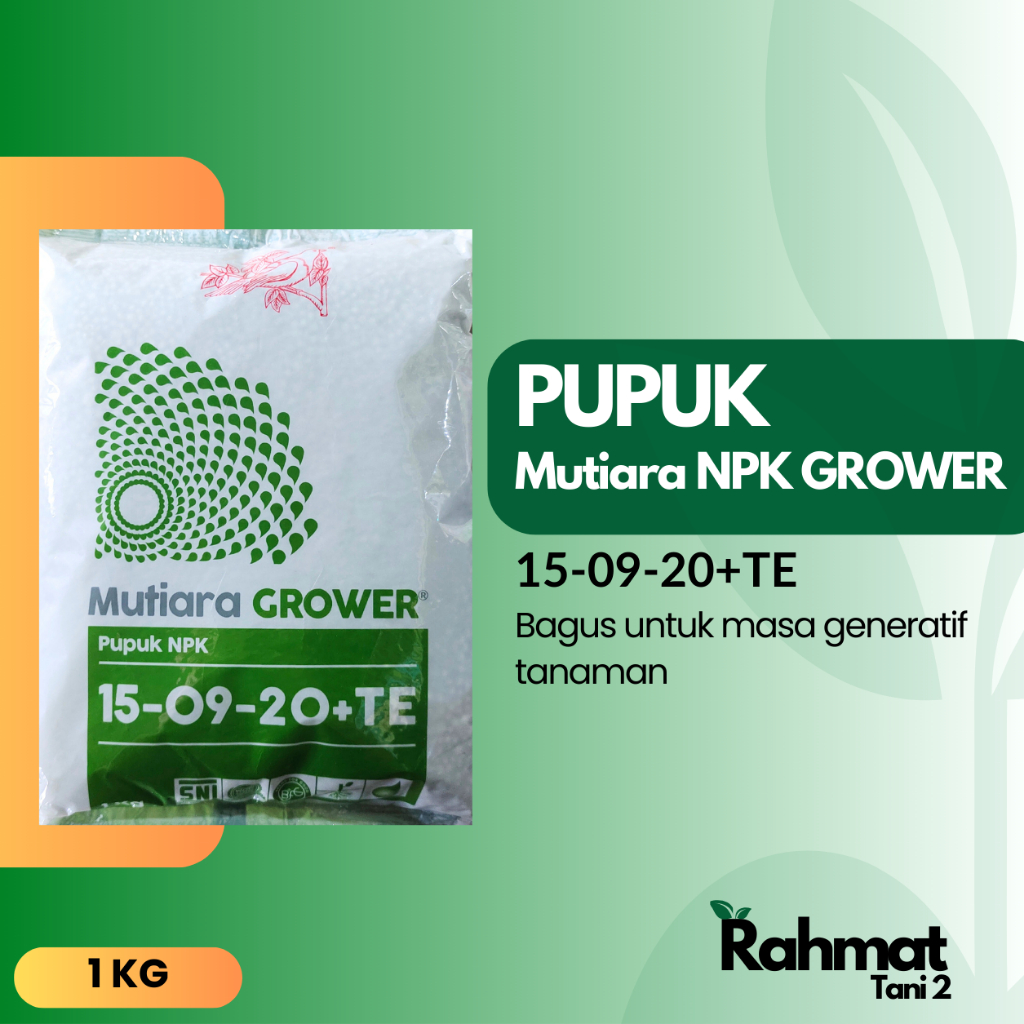 Jual Pupuk NPK Mutiara GROWER 15-09-20 (1 kg) | Shopee Indonesia