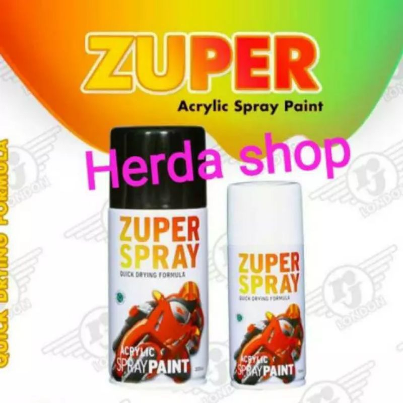Jual cat semprot zuper spray rj london 150cc warna standar dan metalik | Shopee Indonesia