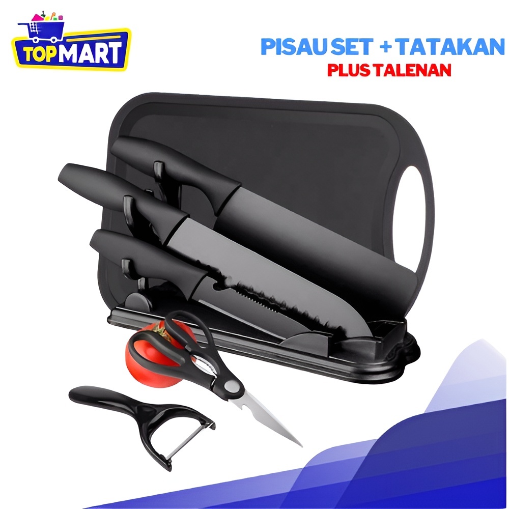 Jual PISAU SET 7 IN 1 TALENAN /Poenscae KITCHEN KNIFE SET / Pisau Dapur ...