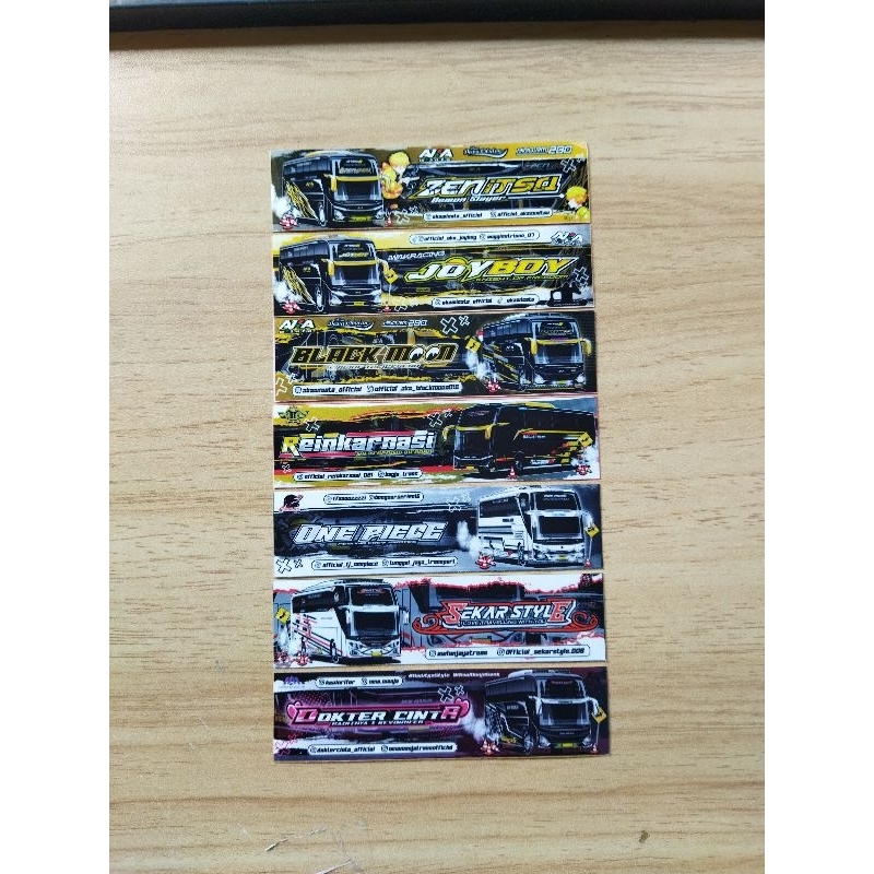 Jual stiker bus telolet bus sekar style, aka black moon, joy boy ...