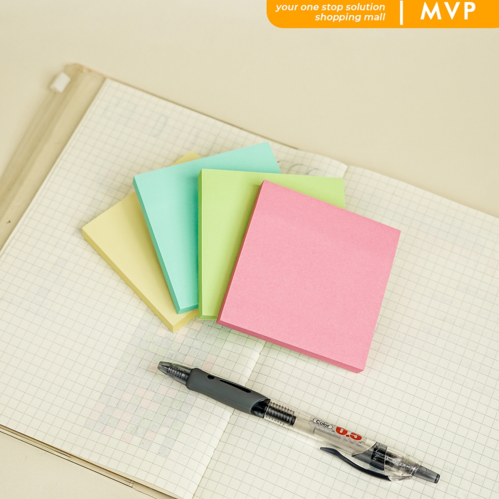 Jual MVP Sticky Note Polos Kertas Memo Sticky Notes Penanda Buku 100 ...