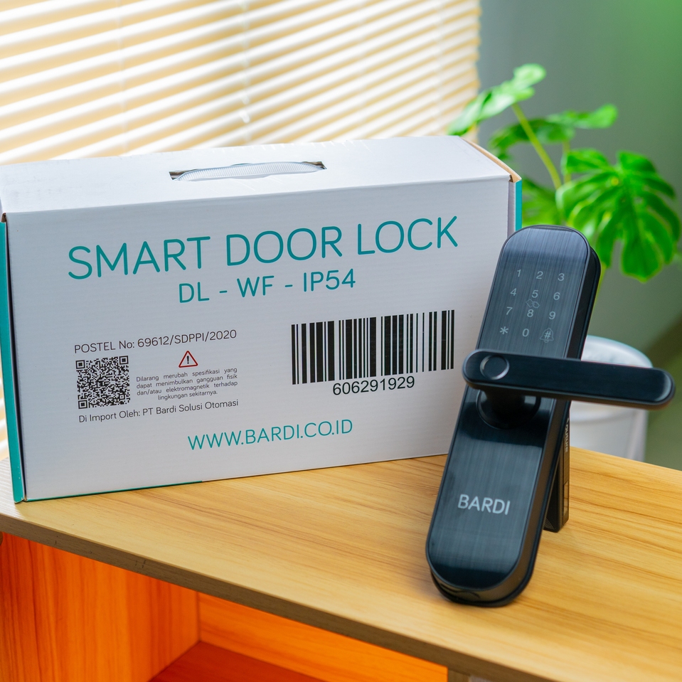 Jual Bardi Smart Door Lock Handle Fingerprint Waterproof IP54 WiFi ...