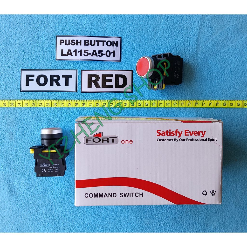 Jual Push Button LA115-A5-01 22MM RED FORT | Shopee Indonesia