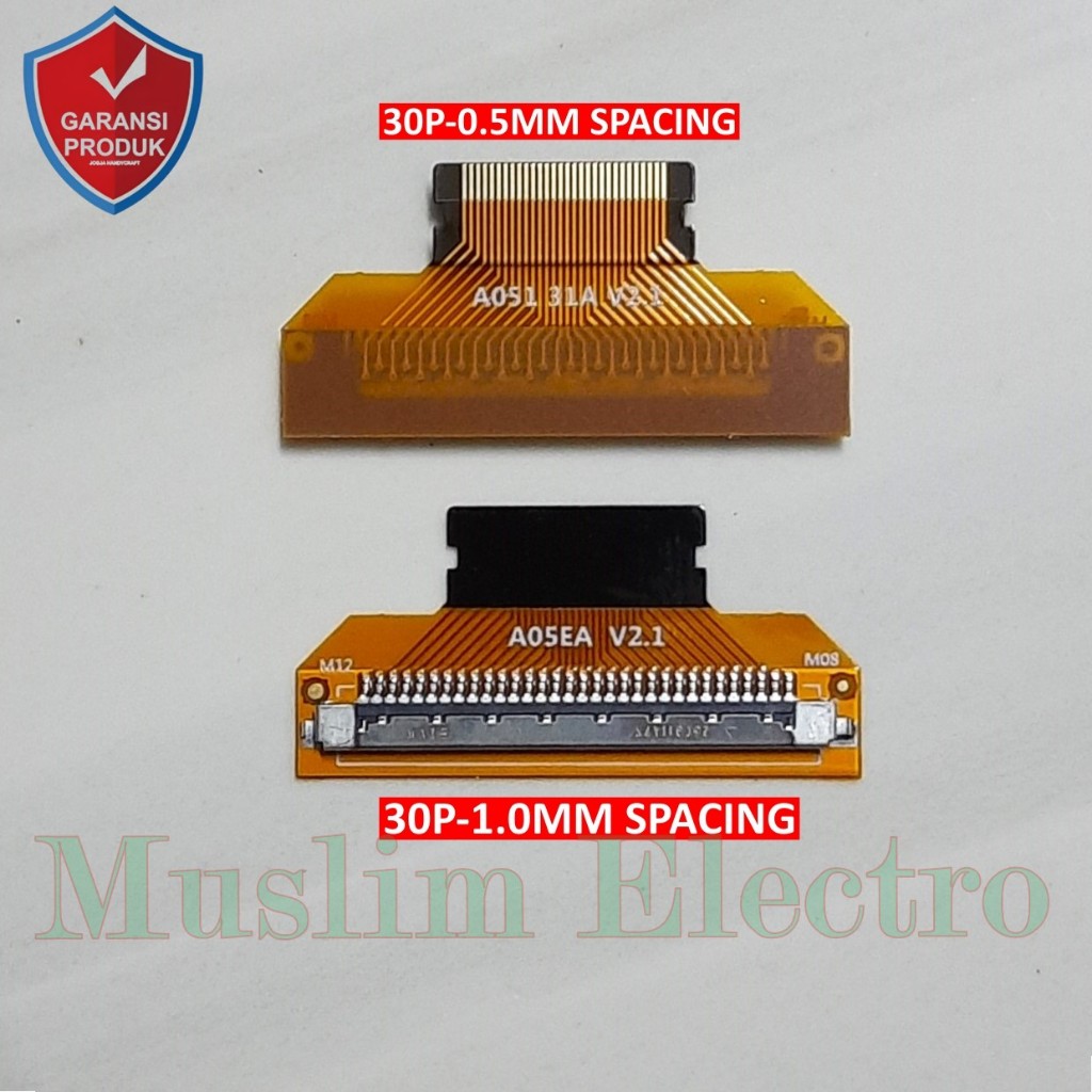 Jual FIX to FPC FFC Connector 30P 1mm to 0.5mm Pitch EDP Adapter LVDS 30 Pin Cable Screen ...