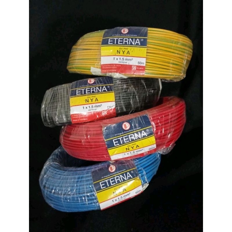 Jual KABEL LISTRIK ETERNA NYA Ukuran 1x1,5 mm² Panjang 50 meter | Shopee Indonesia