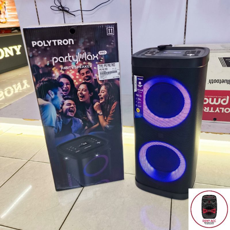 Jual POLYTRON PARTYMAX SPEAKER BLUEETOOTH PORTABLE WIRELES KARAOKE PPS ...