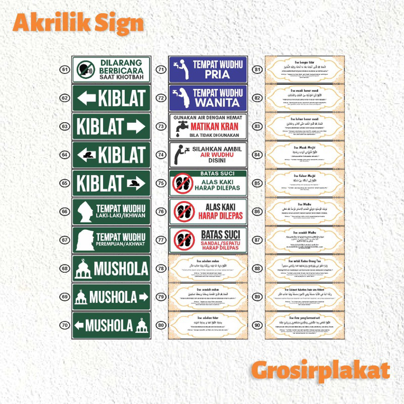 Jual Sign Papan Informasi Papan Petunjuk Sign Akrilik Print Sign ...