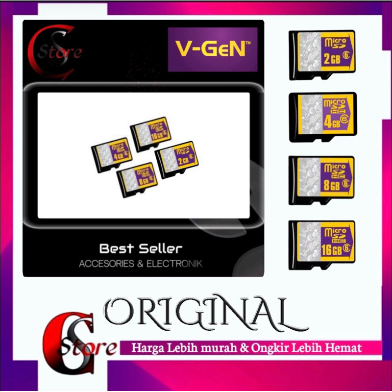 Jual MICRO SD ORIGINAL MAESTRO & V-GEN NEW NON PACK (BARU, CHIP SAJA ...