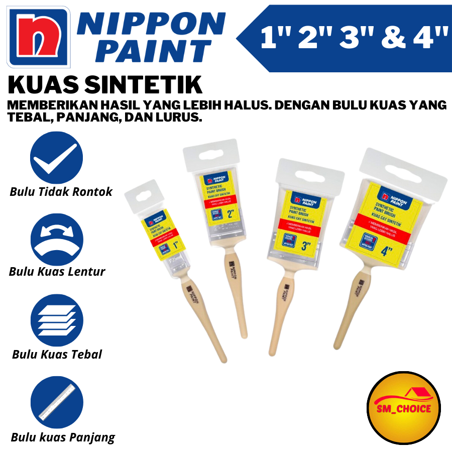 Jual NIPPON KUAS CAT SINTETIK NIPPON PAINT SYNTHETIC PAINT BRUSH KUAS ...