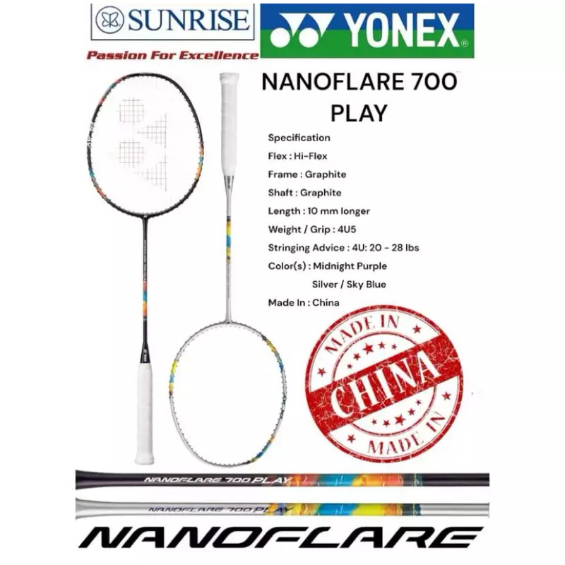 Jual Raket Badminton Yonex Nanoflare 700 Play | Shopee Indonesia
