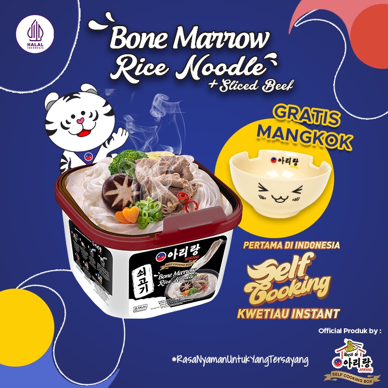 Jual Arirang Self Cooking Box Bone Marrow + Sliced Beef 160g + Mangkok ...