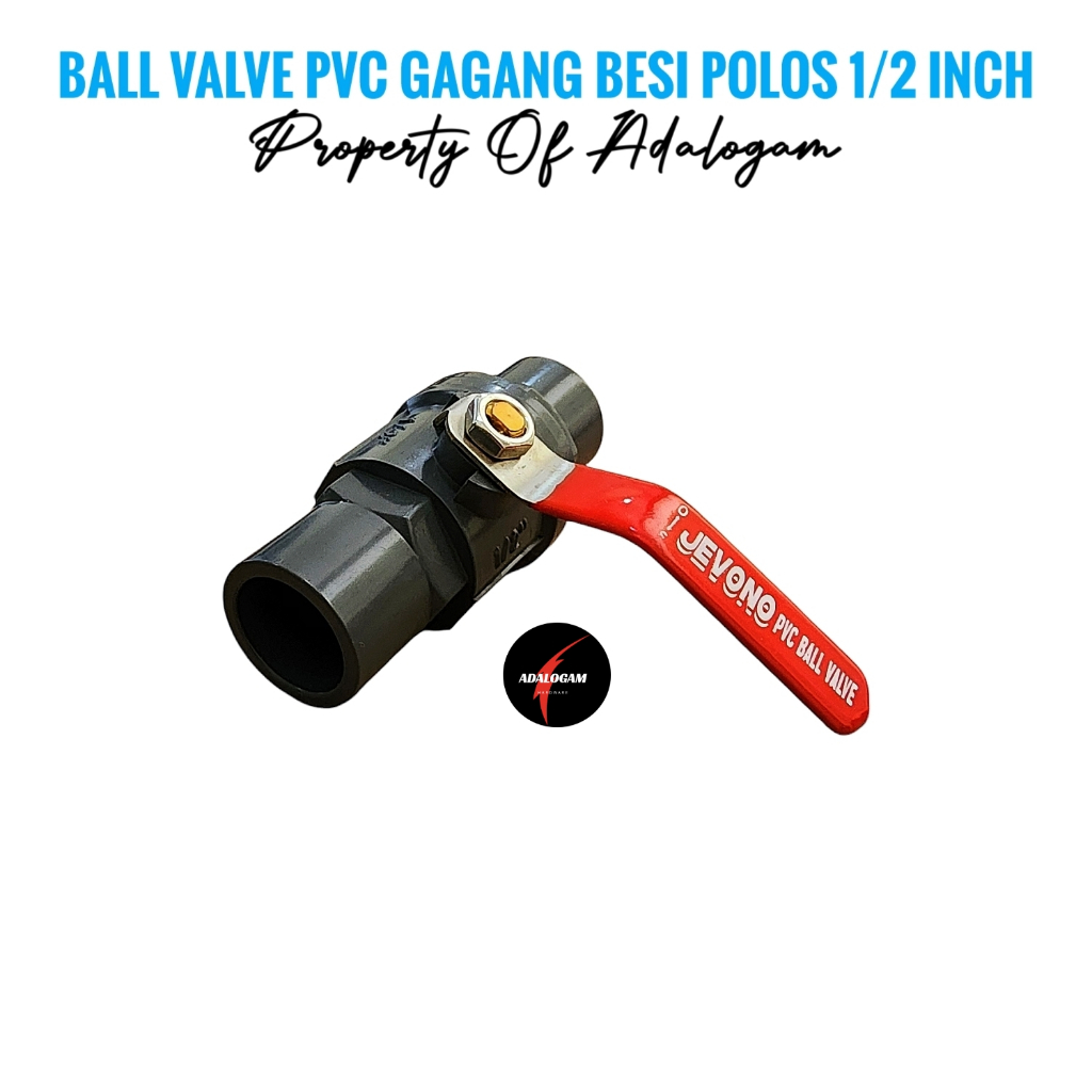 Jual Ball Valve PVC Gagang Besi 1/2 Inch Stop Kran Pipa Ballvalve 1/2" | Shopee Indonesia