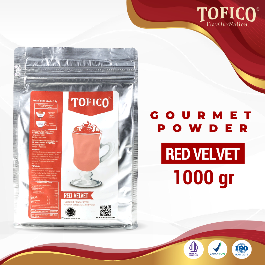 Jual Powder Red Velvet Tofico / Bubuk Rasa Red Velvet Premium 1KG ...