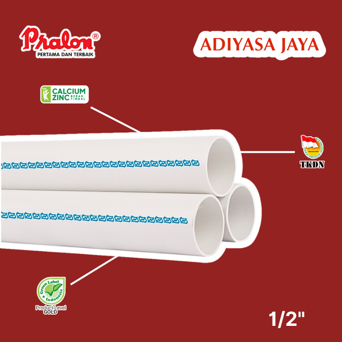 Jual Pralon uPVC AW 1/2 (Pralon) / Pipa PVC Kelas AW | Shopee Indonesia