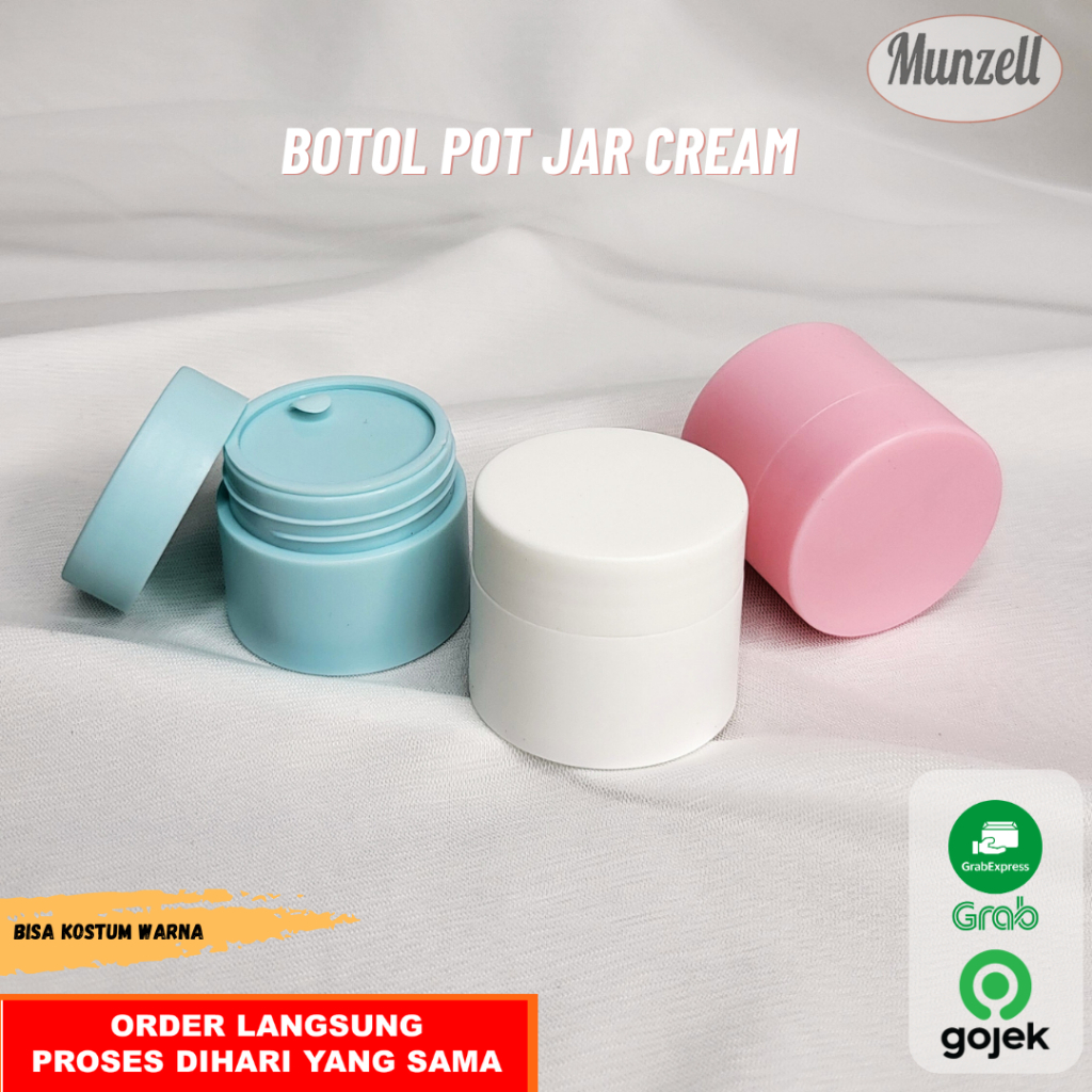 Jual POT JAR CREAM PLASTIK DOUBLE LAYER DOFF | BOTOL CREAM KOSONG ...