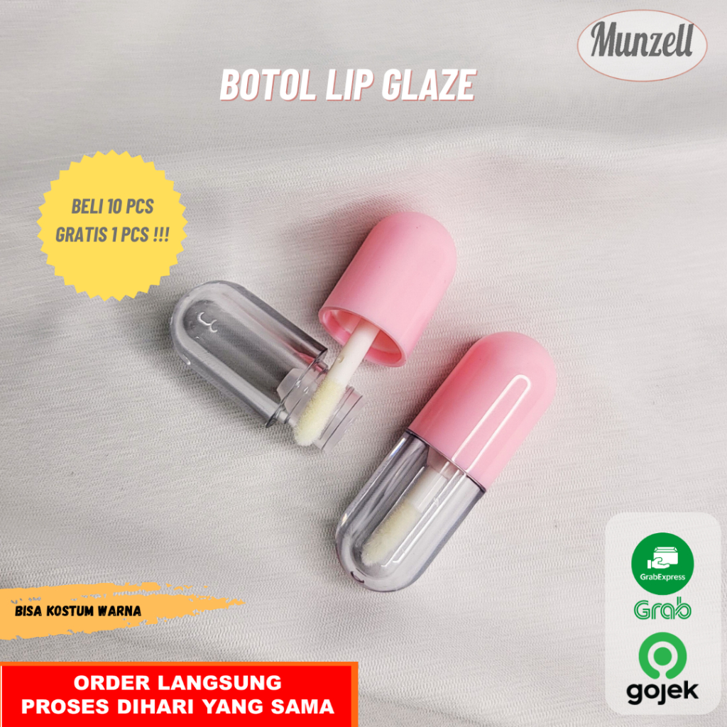 Jual 3ml Botol Lip Gloss Capsule Kosong Pewarna Bibir Lipgloss Liptint ...