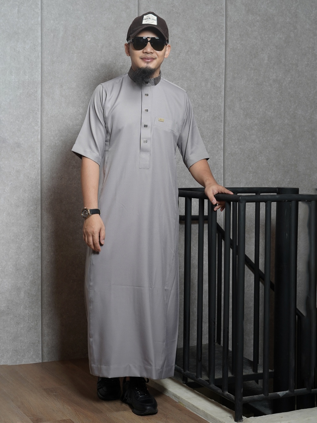Jual Jubah Series Afif | Jubah Muslim Pria Lengan Pendek | Gamis Pria Dewasa Kerah Kemeja ...