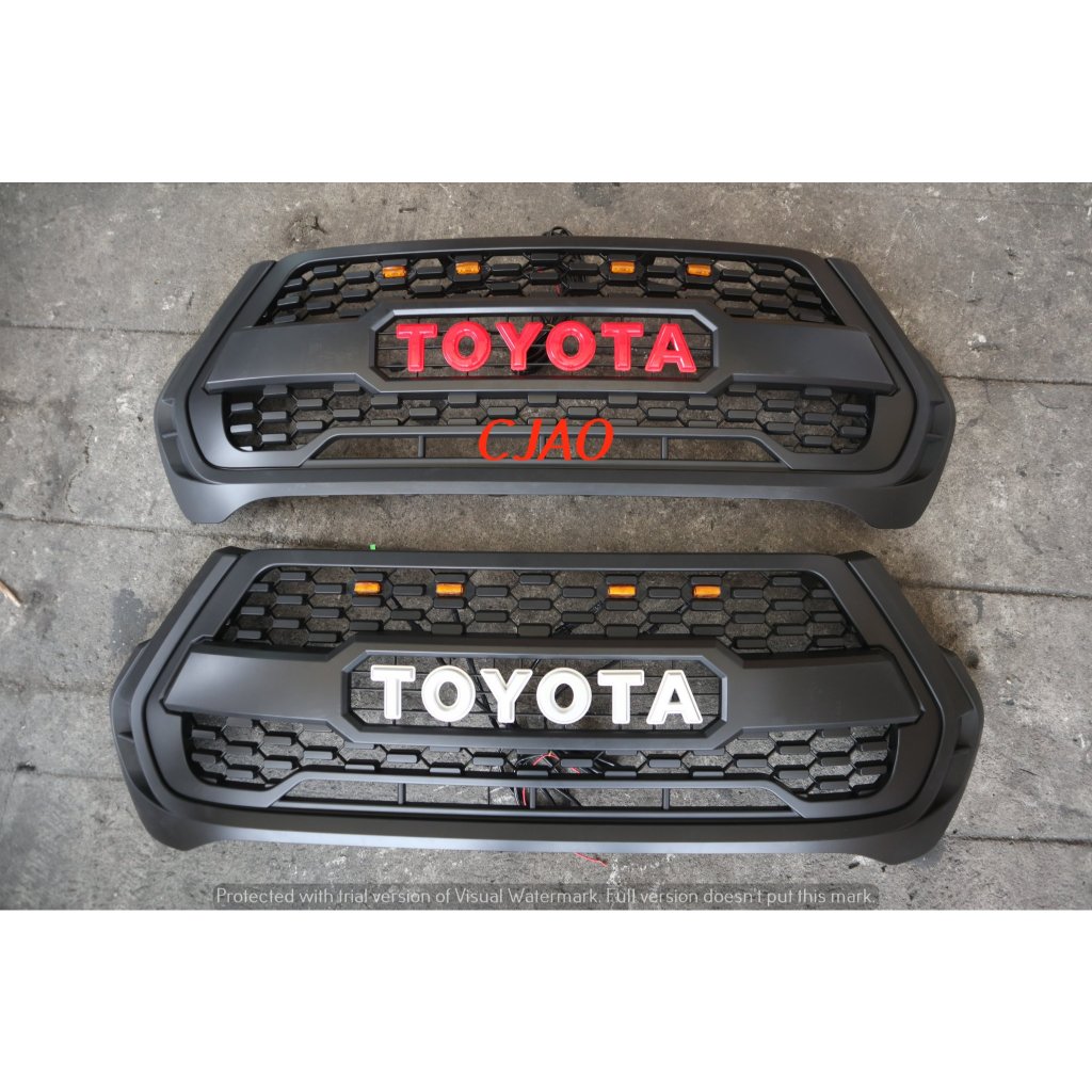 Jual Grill Depan Toyota Hilux Revo 2021-2023 LED THRG04 - Logo TOYOTA ...
