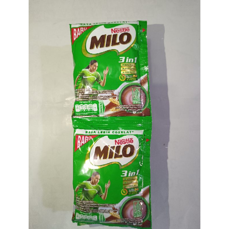 Jual Nestle Milo 3 in 1 Renceng 10 Pcs @ 34g | Shopee Indonesia