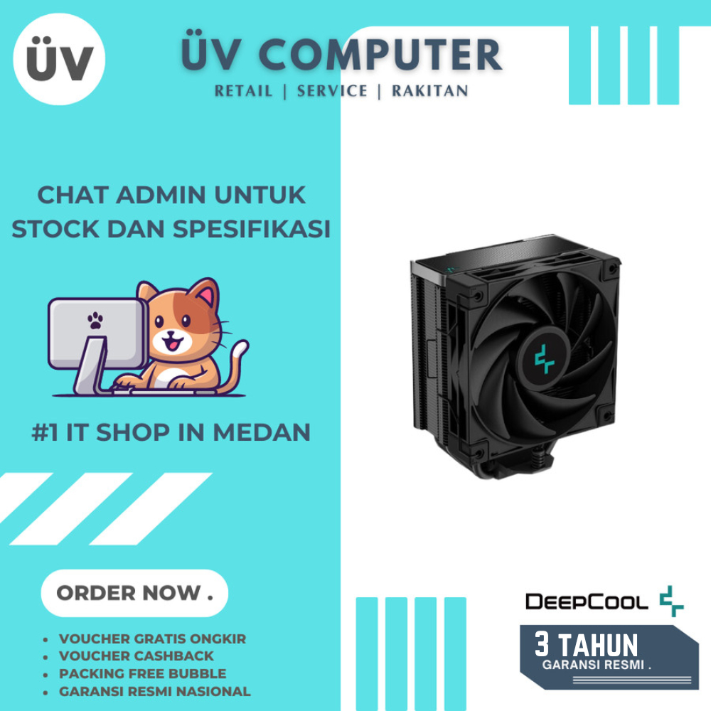 Jual Heatsink CPU Cooler Fan Processor Deepcool AK400 ZERO DARK ...