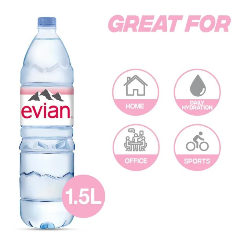 Jual Evian Natural Mineral Water 1.5L | Shopee Indonesia