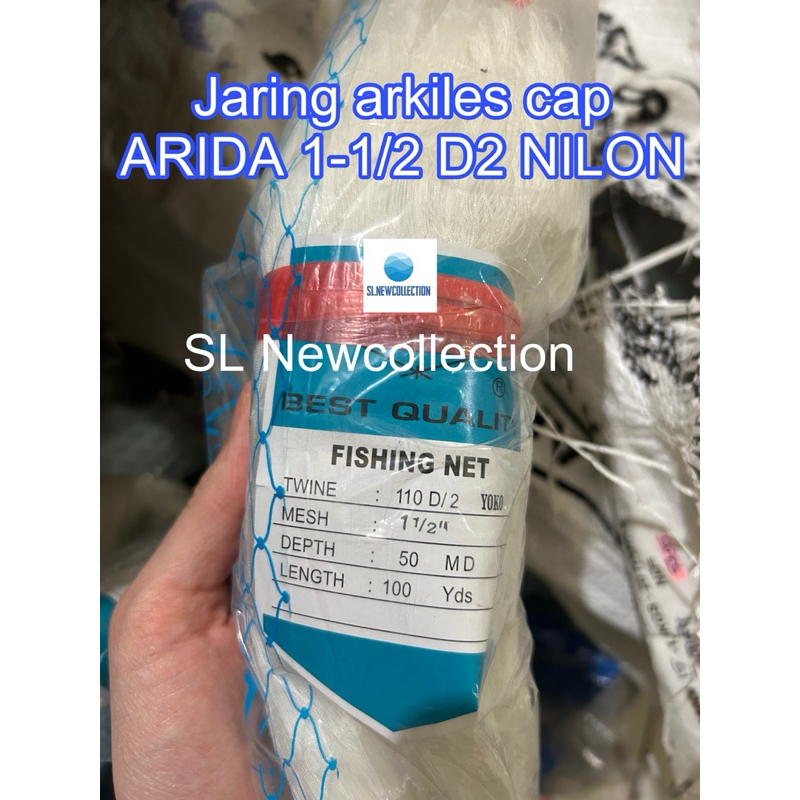 Jual Jaring udang / ARKILES merk ARIDA 1-1/2 - 1-3/4 D2 50x100 YOKO ...
