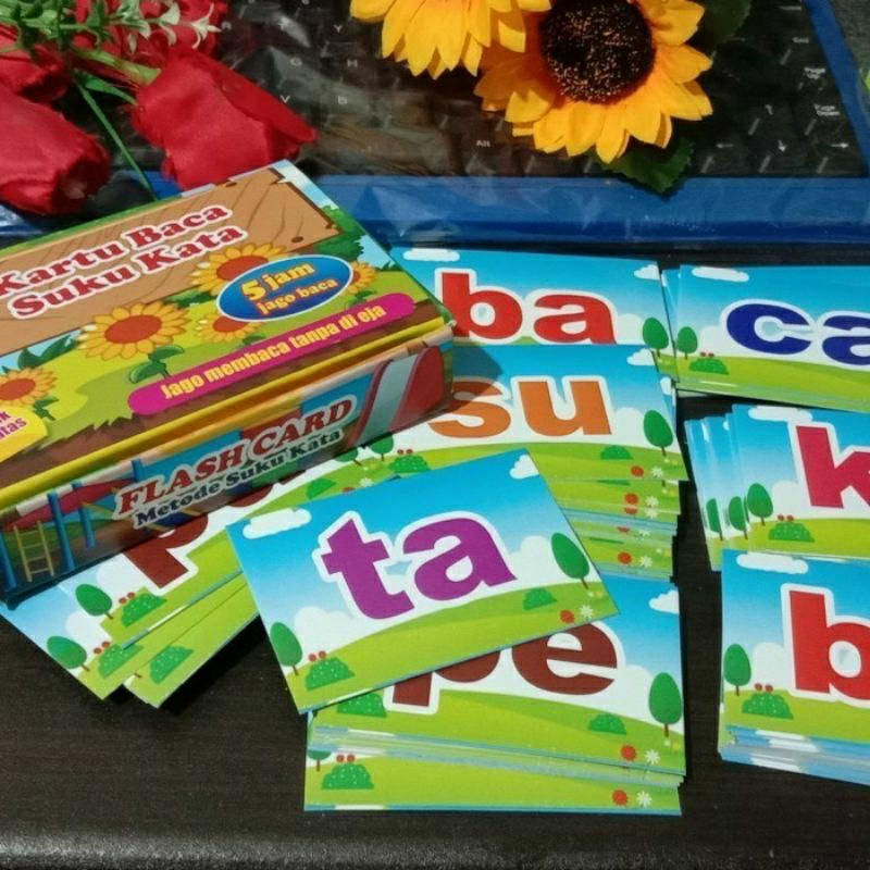 Jual Kartu baca Suku Kata flash card | Shopee Indonesia