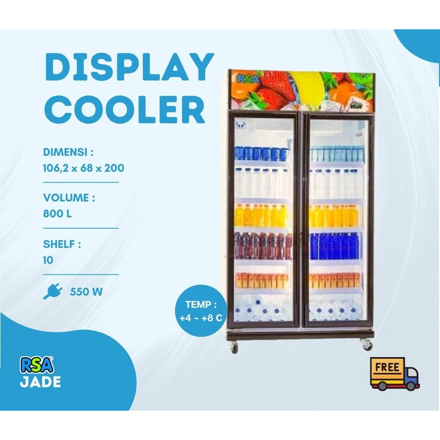 Jual RSA SHOWCASE COOLER 2 DOOR JADE / Showcase Pendingin minuman RSA ...