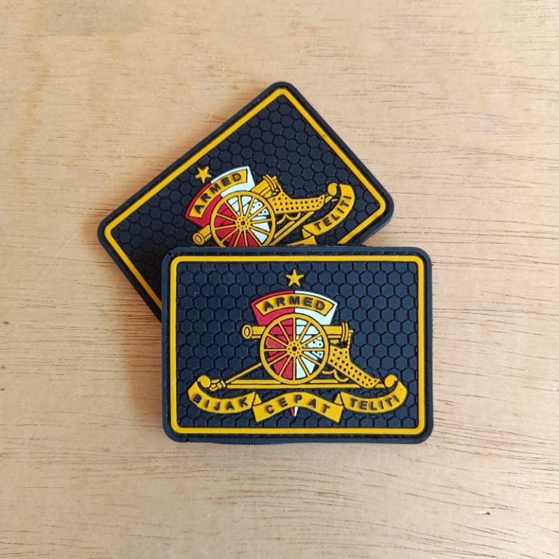 Jual patch rubber logo armed kotak tni ad tempelan emblem asessoris ...