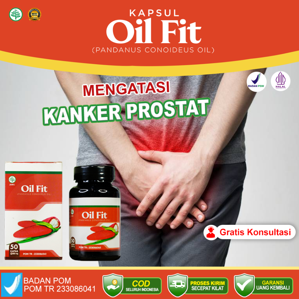 Jual Obat Kanker Prostat Herbal Oil Fit 50 Kapsul Ekstrak Buah Merah ...