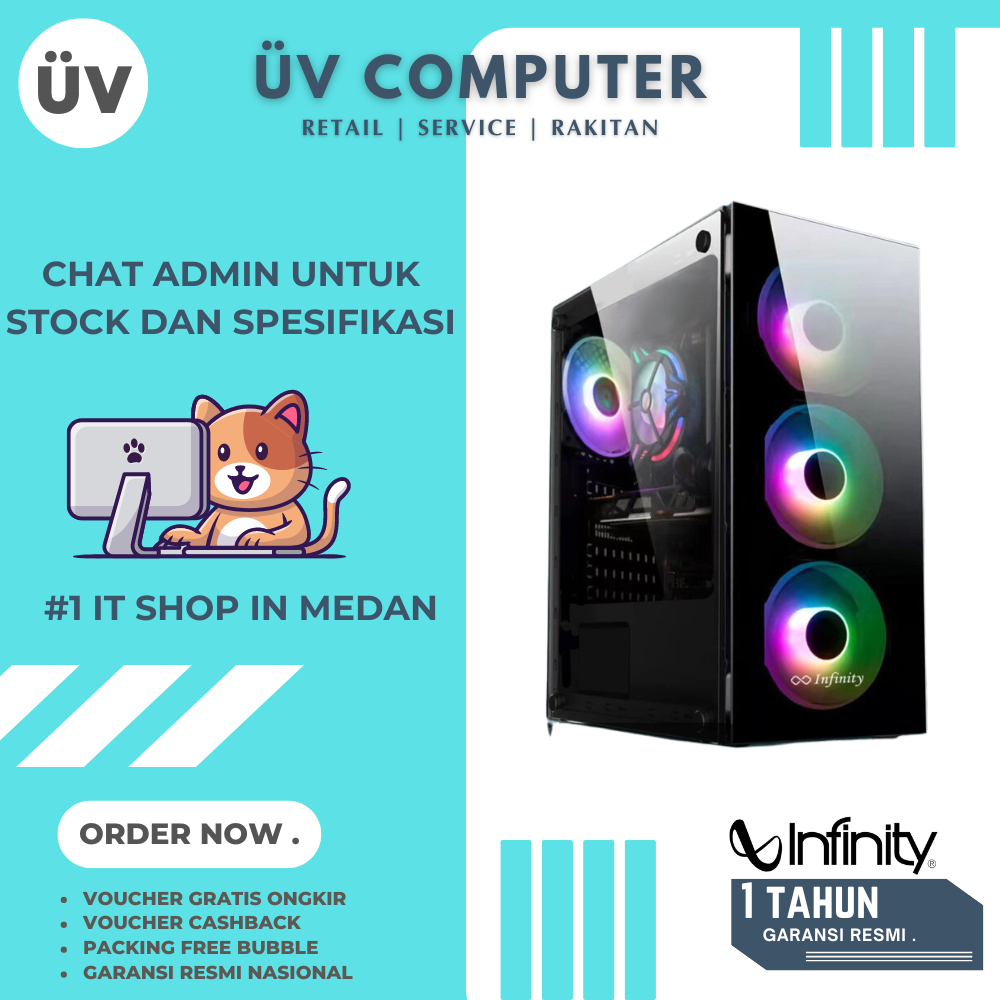 Jual Casing PC Komputer Infinity Enlight Vesta V2 | Mid Tower | ATX ...