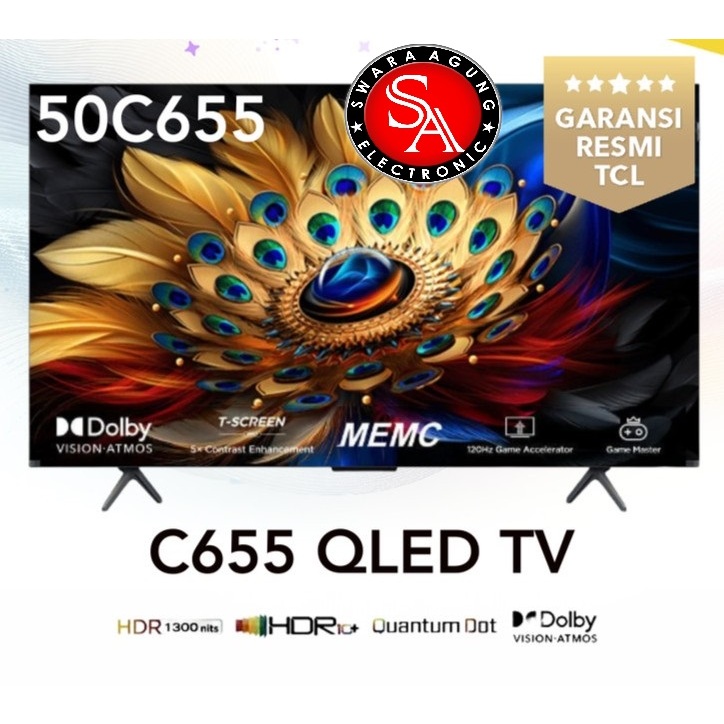 Jual QLED UHD 4K Google TV 50 Inch TCL Type : 50C655 - ONKYO 2.1 ...