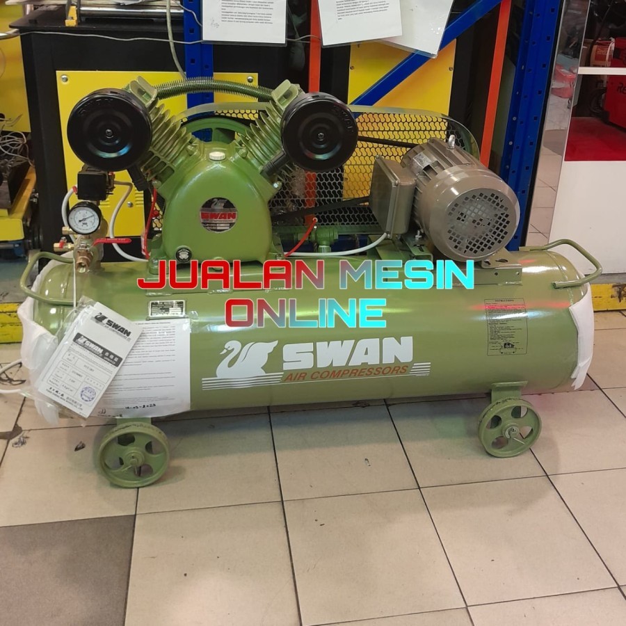 Jual Kompresor swan 3 hp + motor SVU 203 1 phase original swan | Shopee ...