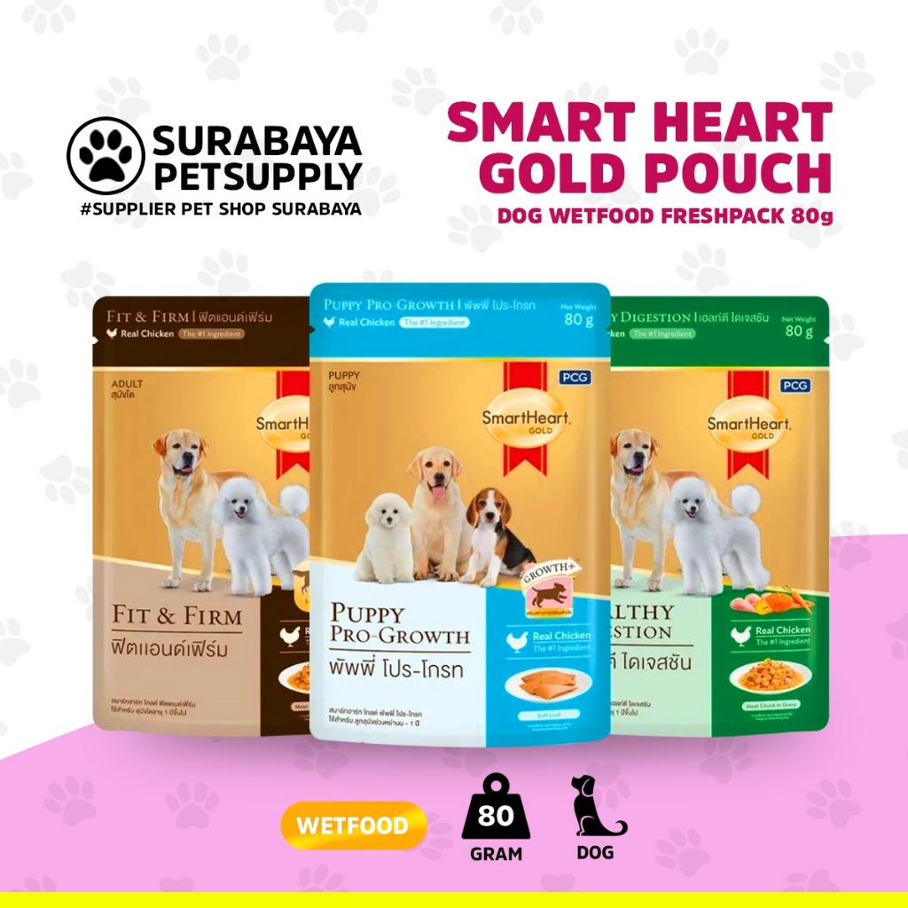 Jual [PCS] Smartheart gold DOG SACHET 80g - Smart Heart gold anjing ...