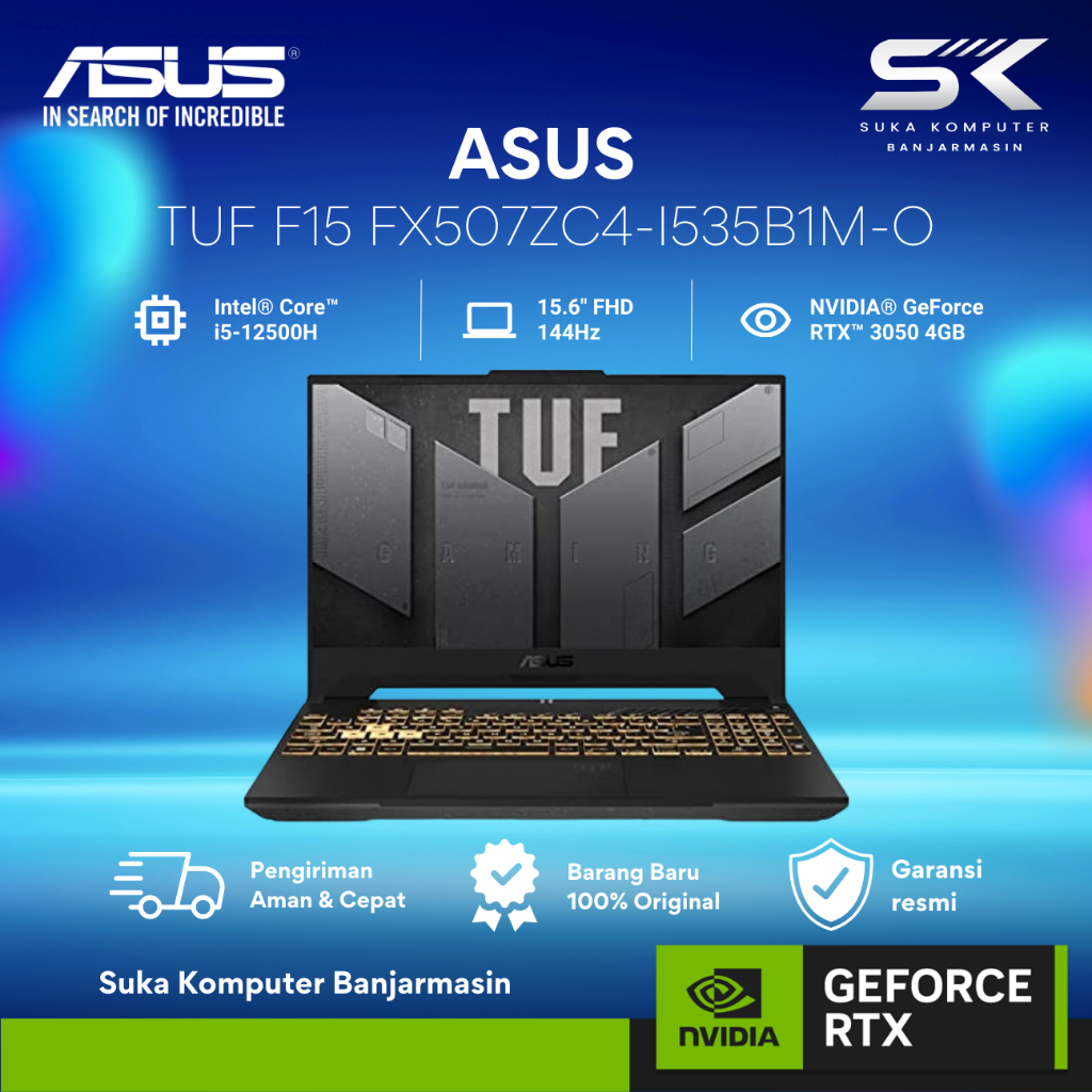 Jual Asus TUF F15 FX507ZC4-I535B1M-O /Core i5-12500H/8GB/512GB SSD ...