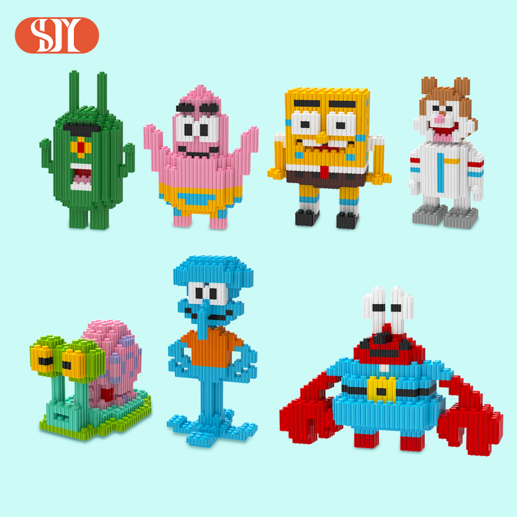 Jual Nano Block Bricks Karakter Animasi 3D Series Spongebob Mini Mainan ...