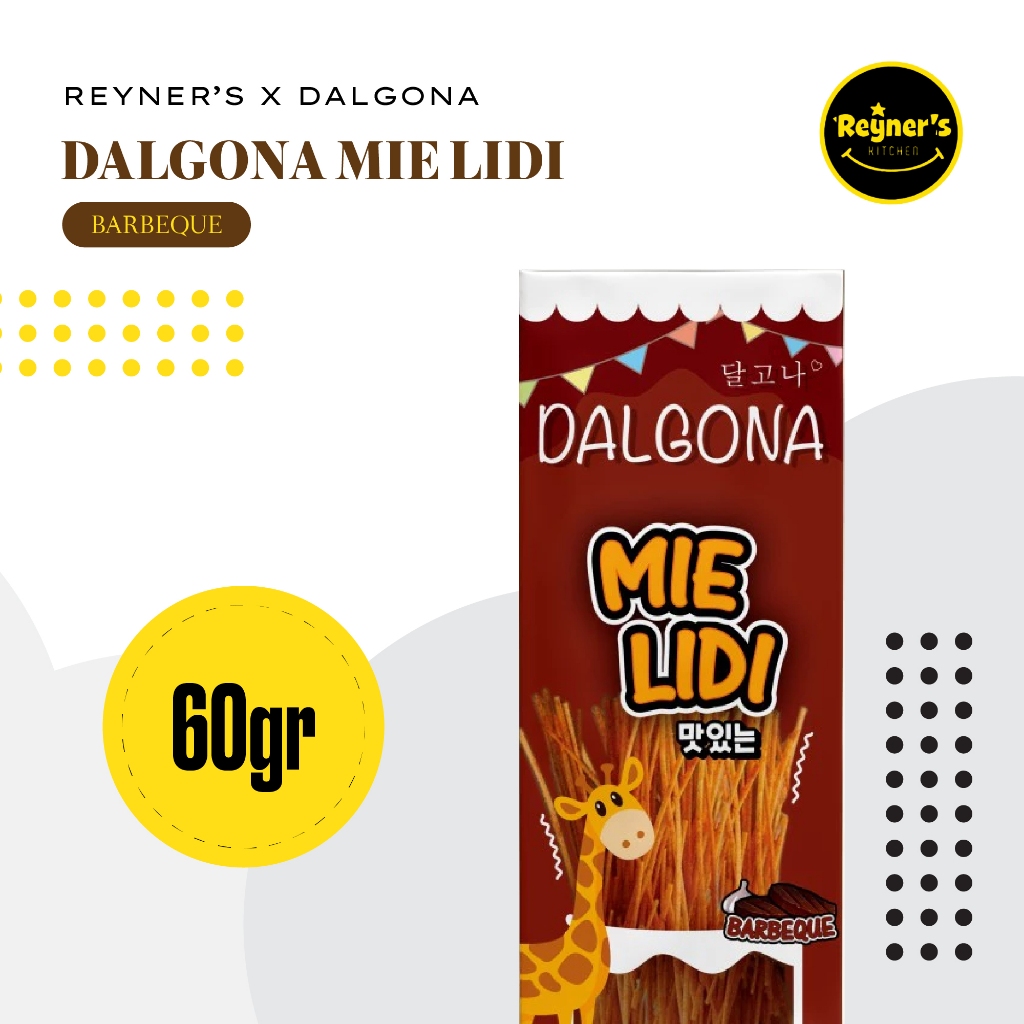 Jual Reyner's x Dalgona Mie Lidi BBQ 60gr - Jajanan Snak Rasa Barbeque ...