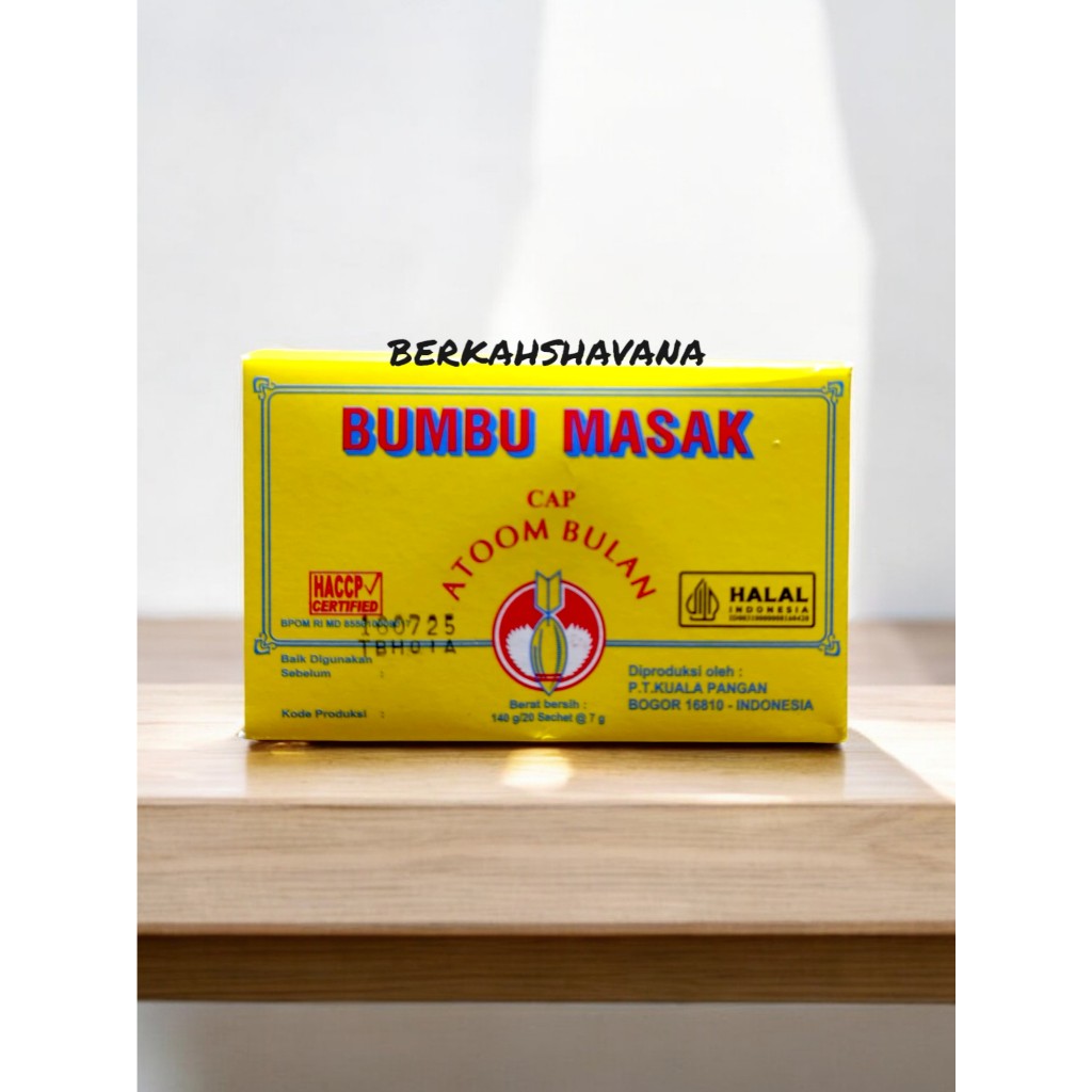 Jual BUMBU MASAK CAP ATOM BULAN SACHET (@7GR X 20 SACHET) | Shopee ...