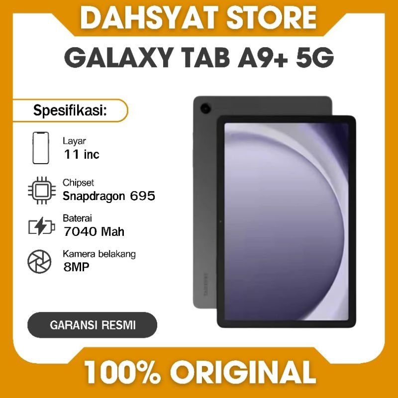 Jual Samsung Galaxy Tab A9+ 8/128GB Chipset Snapdragon 695 Baterai ...