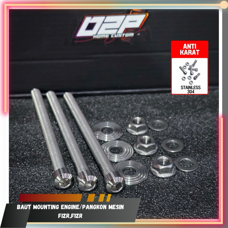 Jual baut pangkon mesin fizr force1 f1zr engine mounting fizr L stainless custom handmade model ...