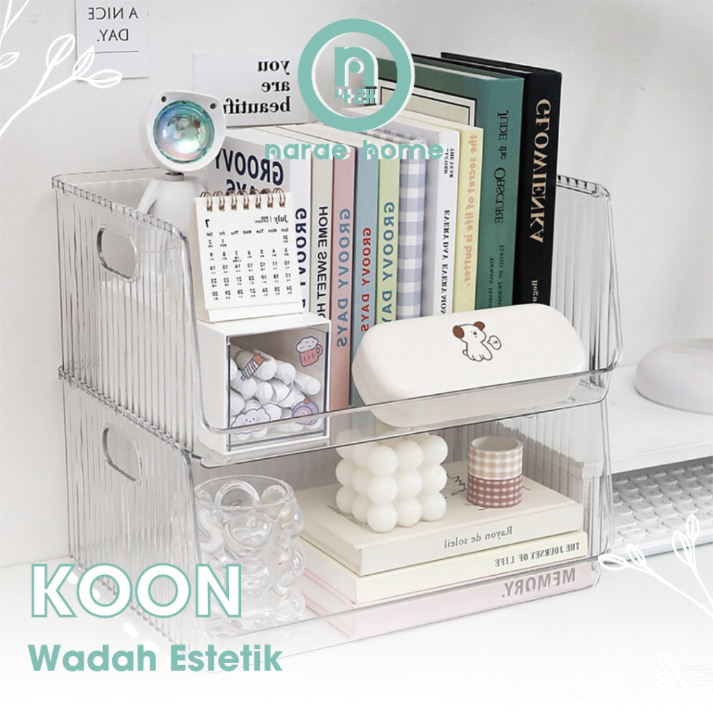 Jual NARAE - KOON Storage Kosmetik Minimalis Rak Meja Buku Acrylic ...