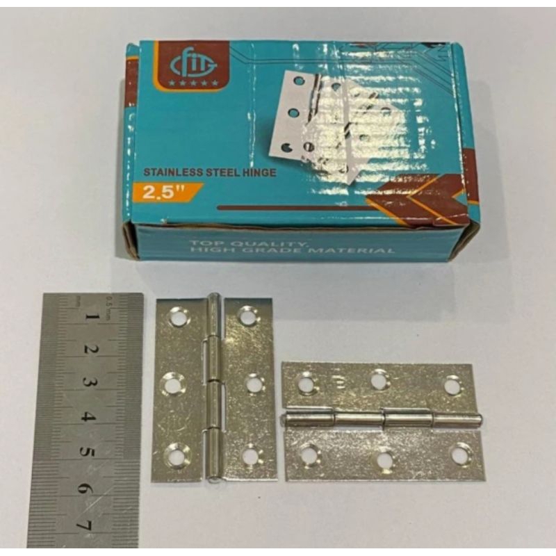 Jual engsel plat tipis stainless steel hinge 2.5 inchi / engsel lipat ...