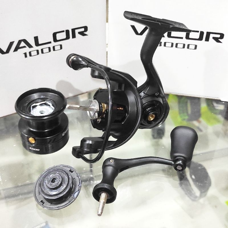 Jual reel iroly New VALOR power handle 1000-4000 full black | Shopee Indonesia