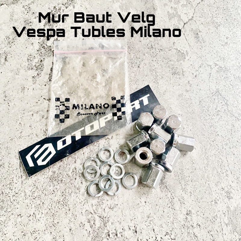 Jual Mur Baut Velg Tubeless Milano Vespa PX Excel Sprint Vrossi ...
