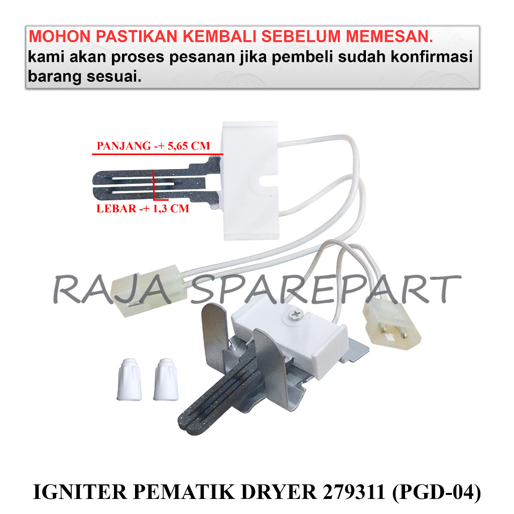 Jual IP4 PEMANTIK / DRYER MESIN PENGERING LAUNDRY / IGNITER PEMATIK DRYER 279311 PGD-2B (PGD-04 ...