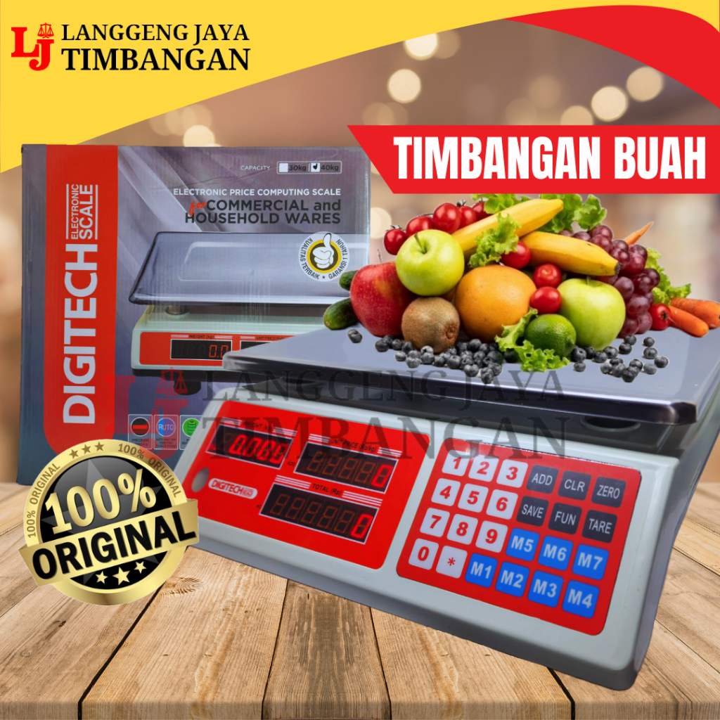 Jual Timbangan Duduk Meja Digital 40KG Laundry Telur Sembako Buah Sayur Daging | Shopee Indonesia