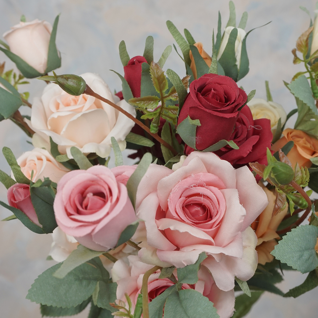 Jual 5 Cabang Bunga Artificial Dekorasi Hias Plastik Daun Dekor Hiasan ...